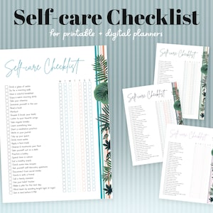 Self-care Checklist Bundle - Etsy
