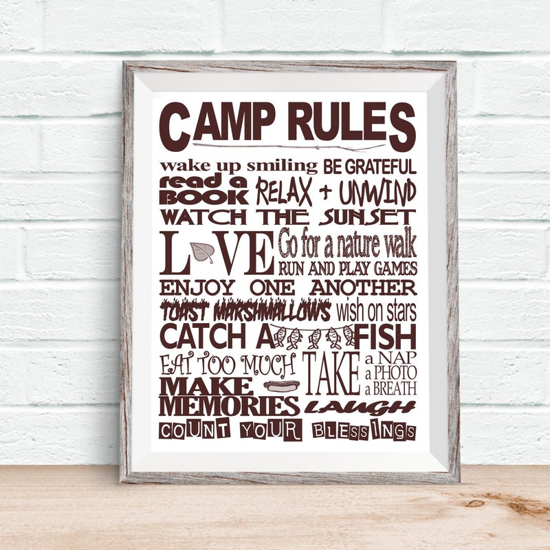 Camping Rules Svg - Etsy