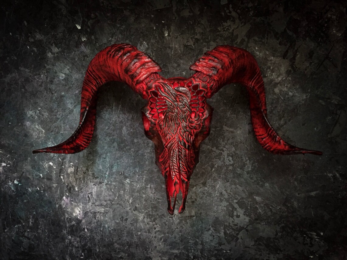 Real Carved Ram Skull | Etsy