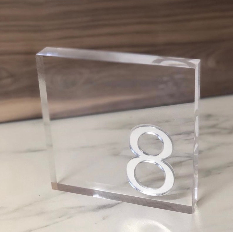SELF STANDING Square Table Numbers - Etsy