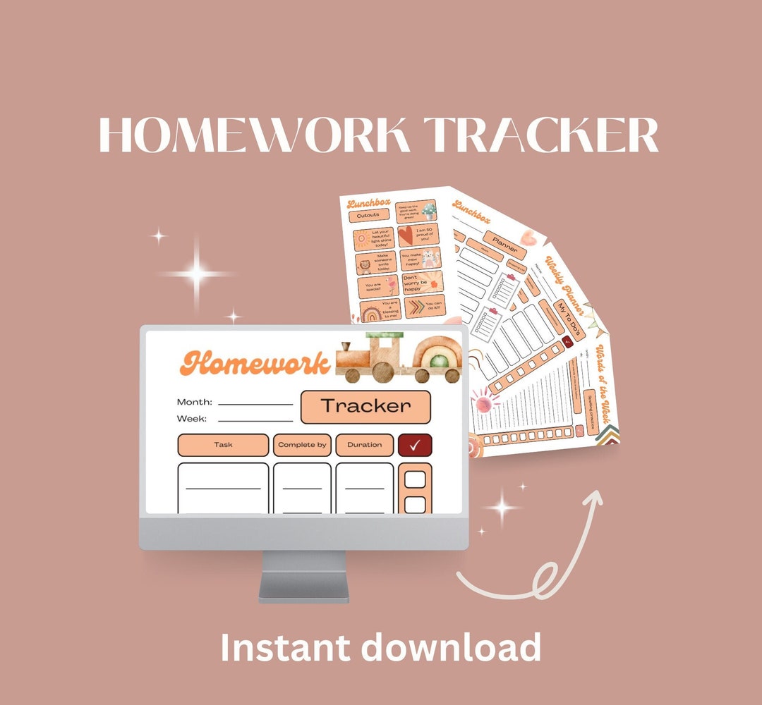 Homework Tracker | Primary School Organiser | Planner | Printable ...