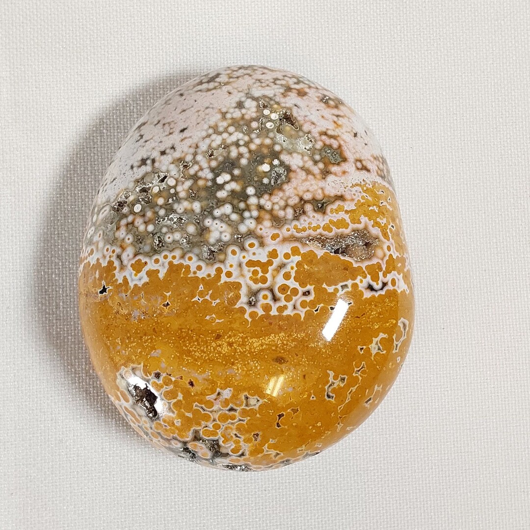 Quality Veinless Ocean Jasper Palm Stone - 627 - Ocean Jasper, Ocean ...