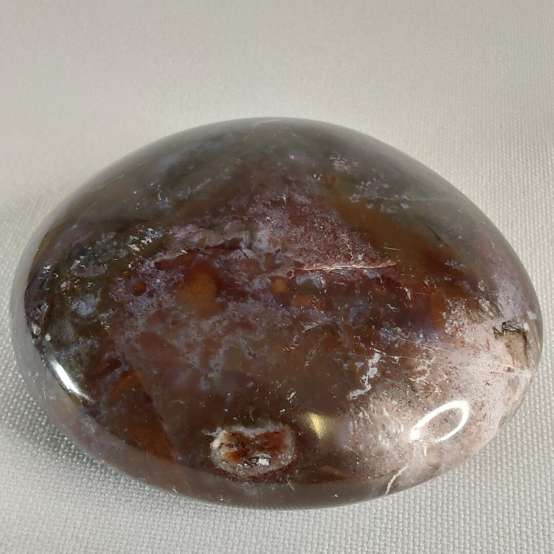 Violet Agate Palm Stone - 736 - Agate Stone, Agate Palm Stones, Fast ...