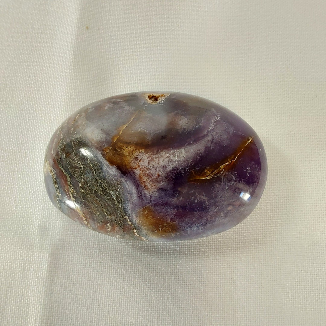 Violet Agate Palm Stone- 003 , Gift Ideas, Crystal Palm Stones, Fast ...