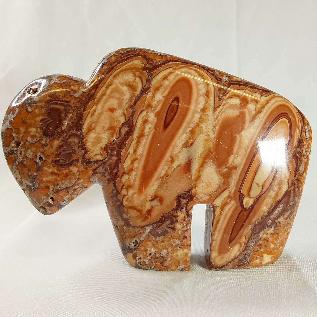 Picture Jasper Buffalo 001, Jasper Carvings, Animal Carvings, Crystal ...