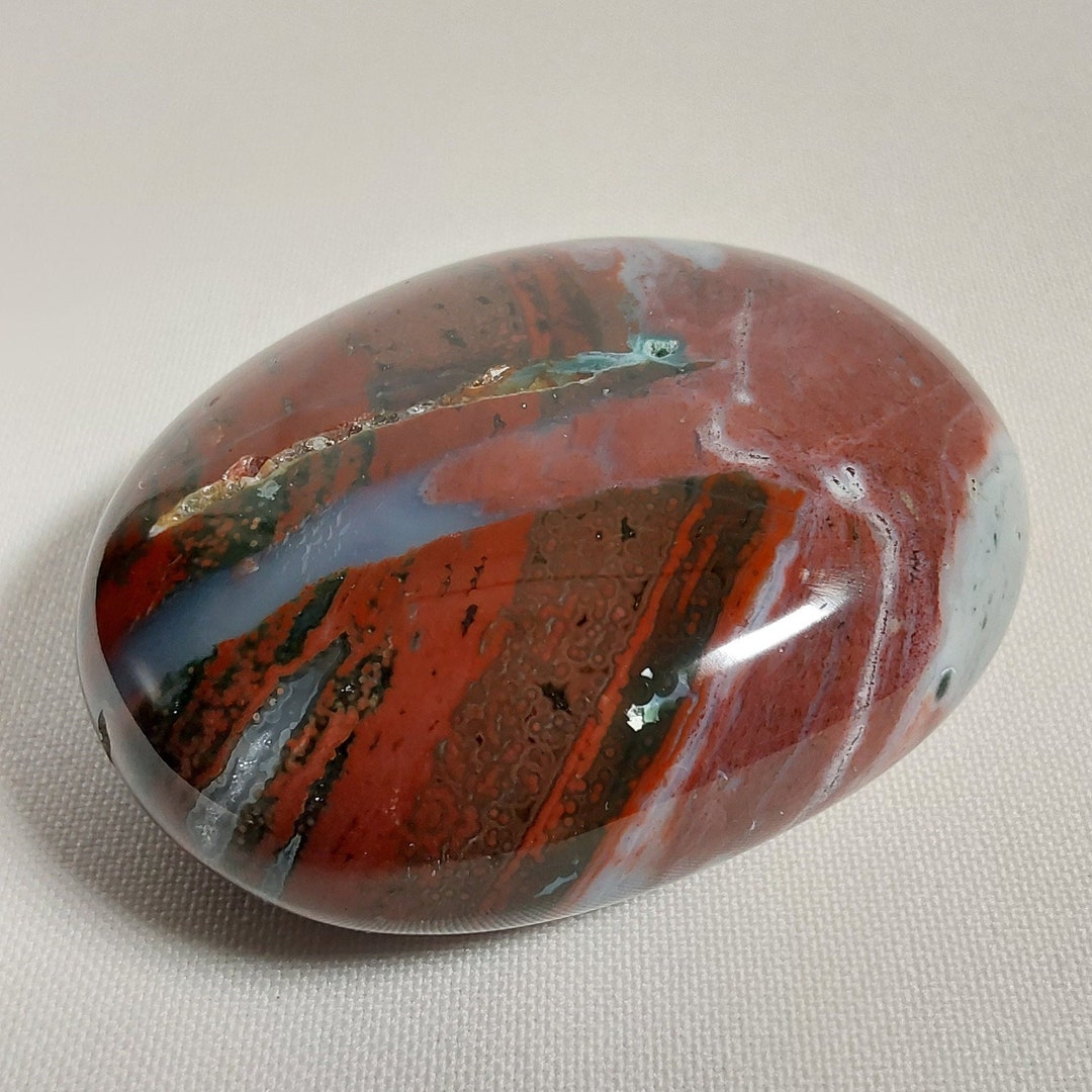 Quality Veinless Ocean Jasper Palm Stone - 626 - Ocean Jasper, Ocean ...