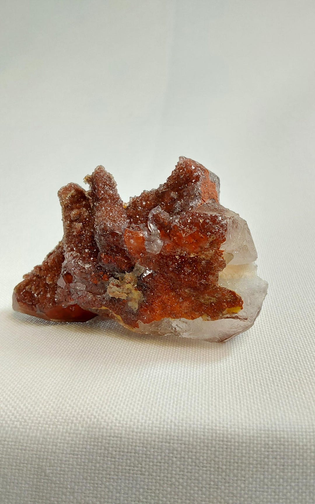 Red Sugary Quartz Specimen - 1014 -double Point Crystal Cluster, Red ...