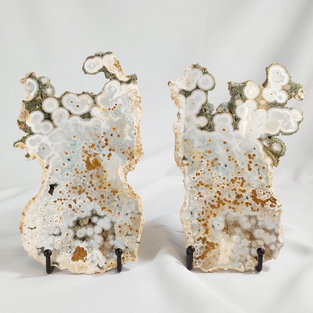 Large Ocean Jasper Slabs Set - 338 - Polished Ocean Jasper Slab Decor ...