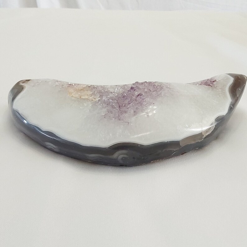 Large Druzy Agate Moon Carving - 009 - Crystal Moon Carving, Beautiful ...