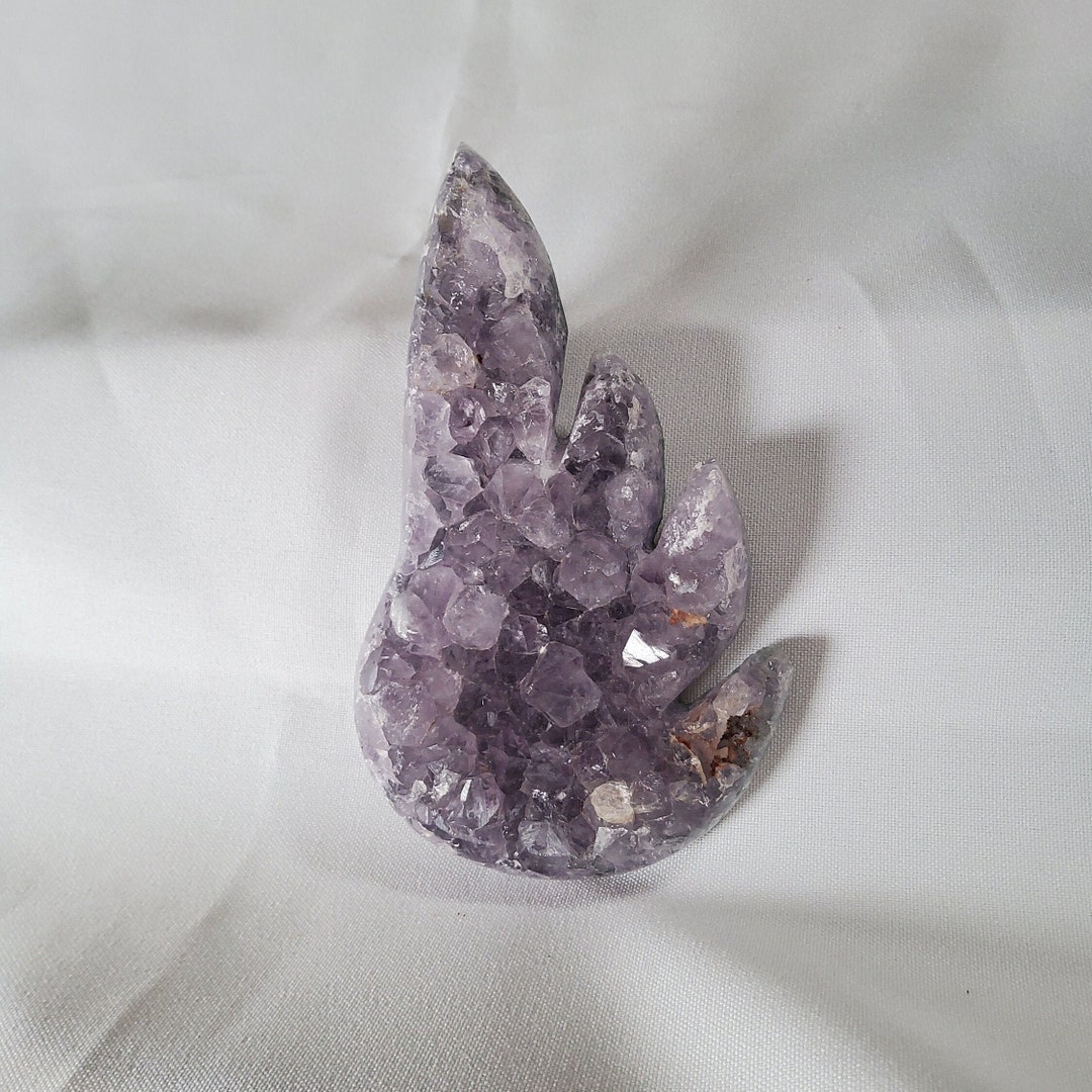 Carved Amethyst Wing: Deep Purple Crystal Carving, 5.5" Tall - Etsy