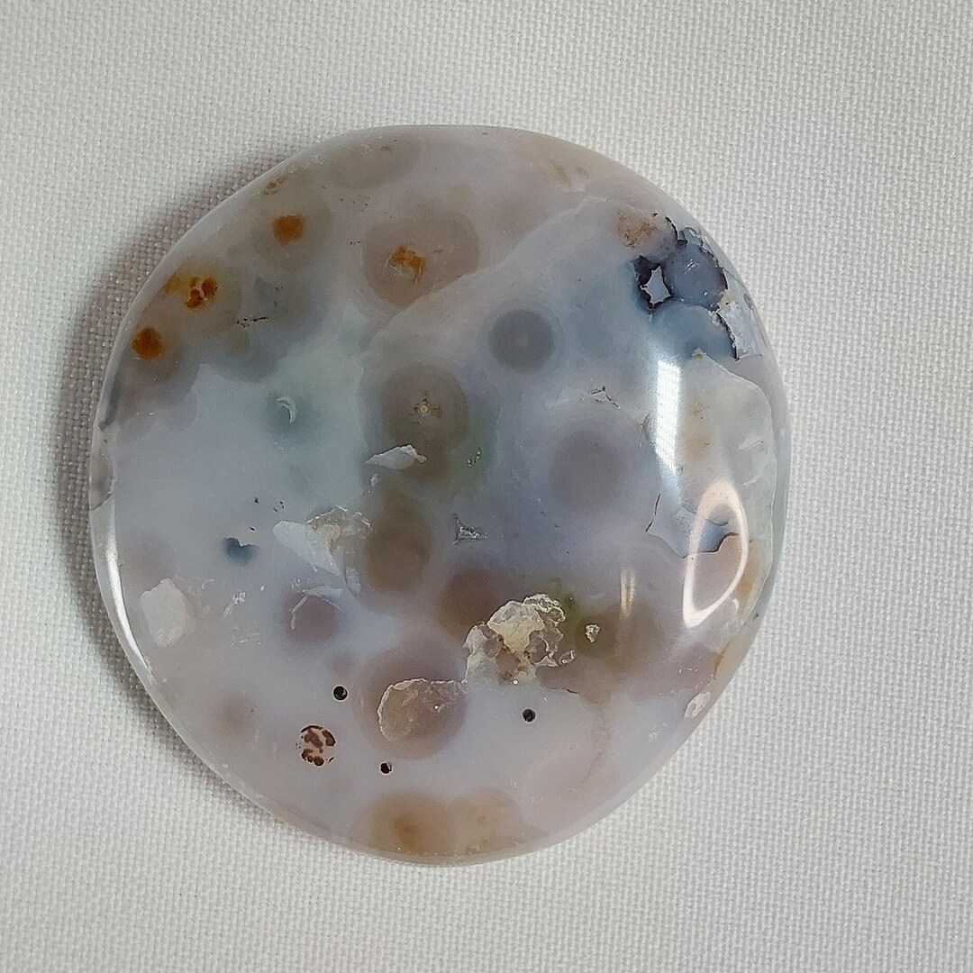 8th Vein Blue Ocean Jasper Palm Stone - 726- 8th Vein Ocean Jasper ...