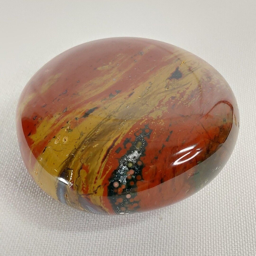 Veinless Ocean Jasper Palm Stone - 121 - Ocean Jasper, Ocean Jasper ...