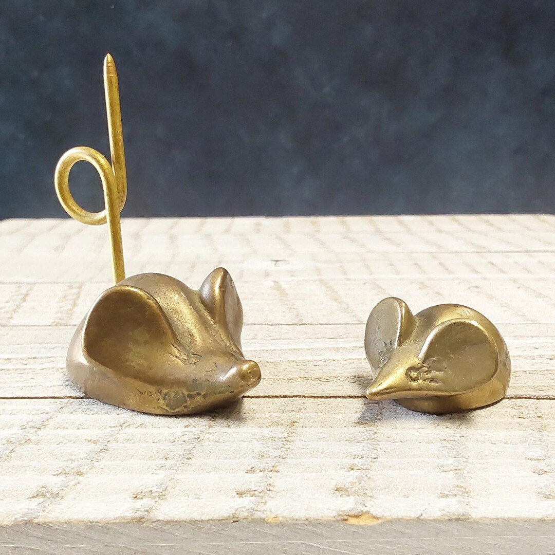 Vintage Brass Mice - Antique Brass Mice, Unmarked, Antique Brass ...