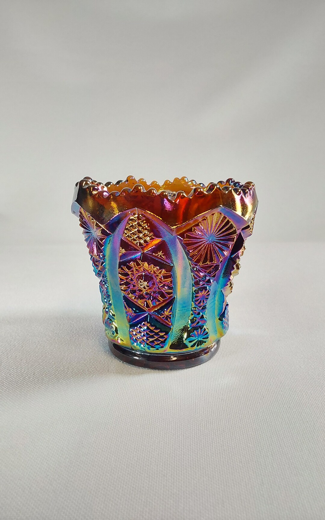 Vintage Imperial Carnival Glass Toothpick Holder - Vintage Carnival ...