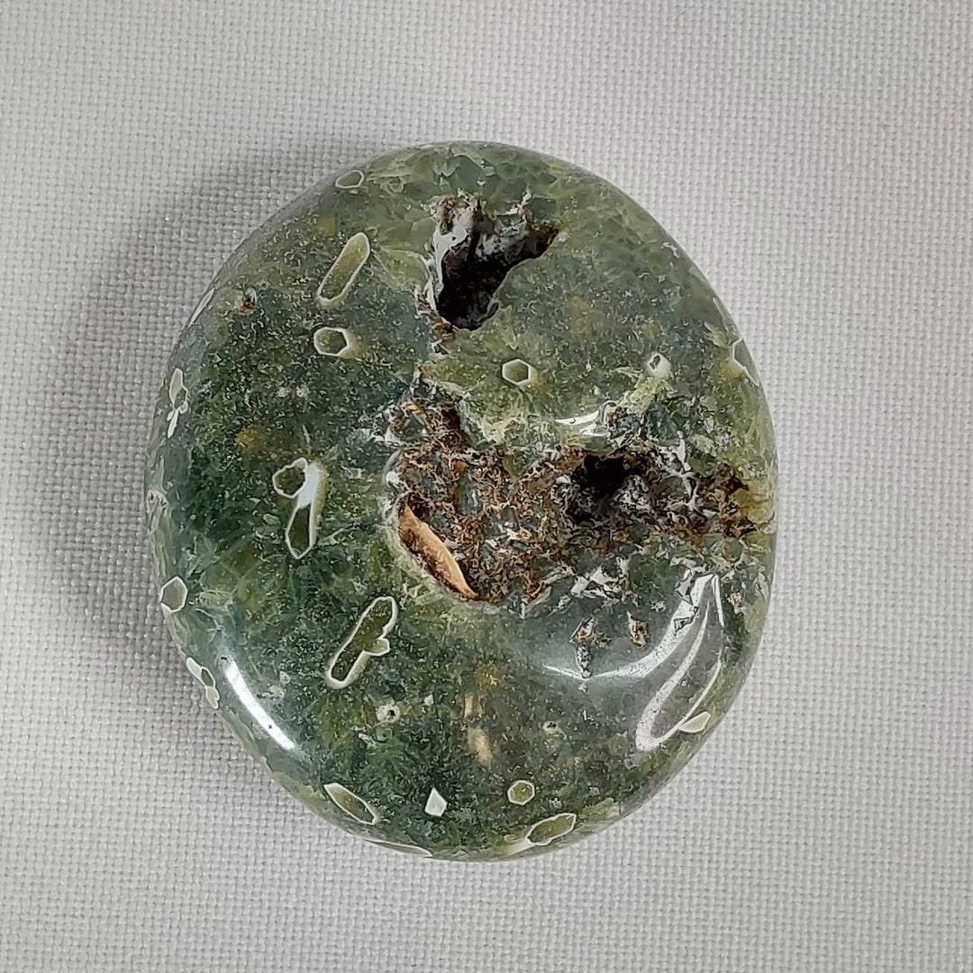 Small 7th Vein Ocean Jasper Palm Stone -605- Ocean Jasper, Ocean Jasper ...