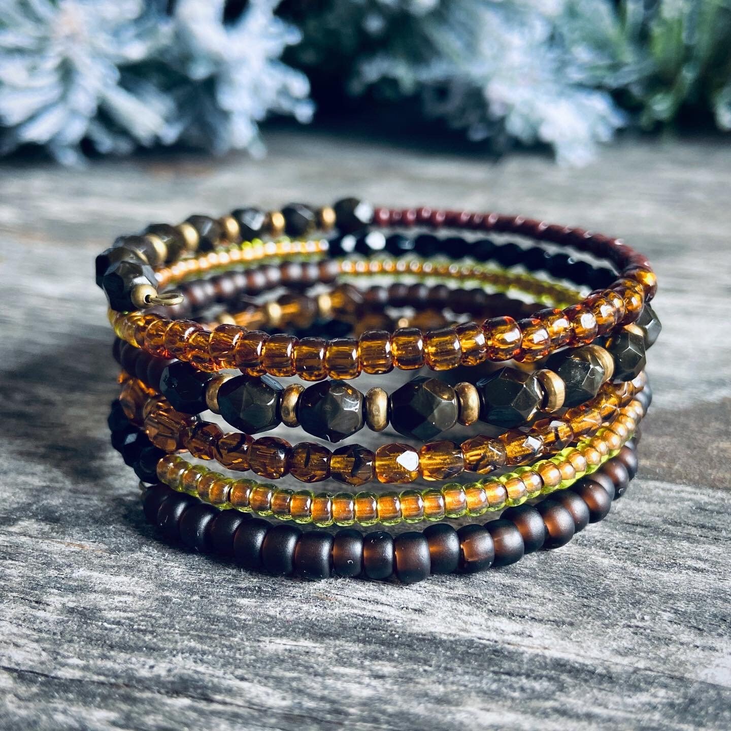 Memory Wire Bangle - Memory Wire Cuff Bracelet - Wrap Around Boho ...