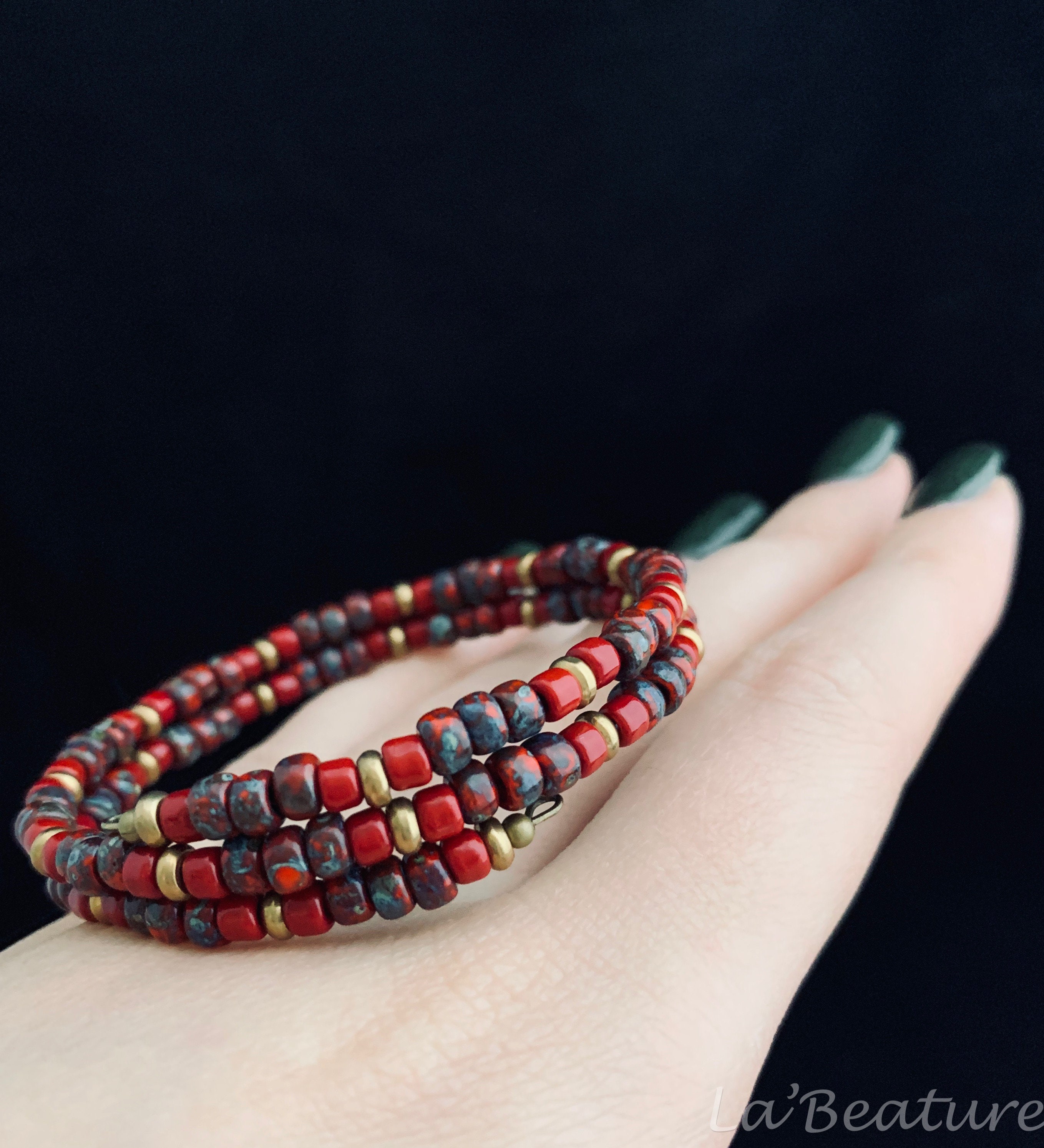 Swarovski Beaded Bracelet, Gemstone Bracelet, Multilayer Bracelet ...