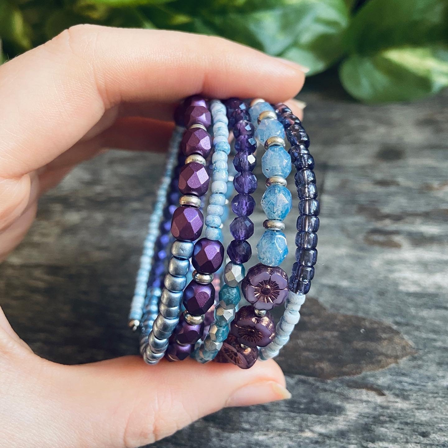 Memory Wire Bangle Memory Wire Cuff Bracelet Wrap Around Boho Bracelet ...