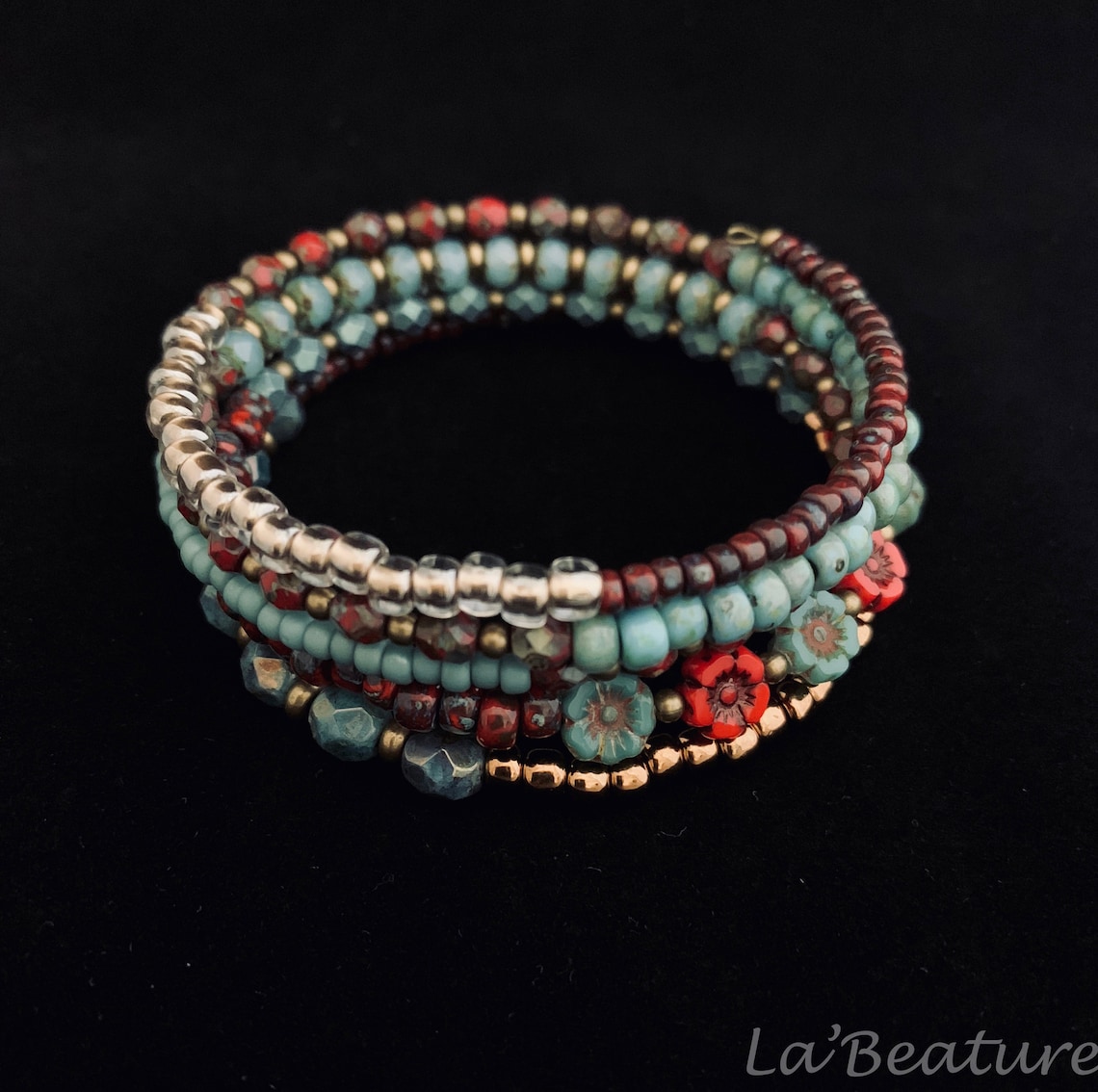 Memory Wire Bangle Memory Wire Cuff Bracelet Wrap Around Boho Bracelet ...