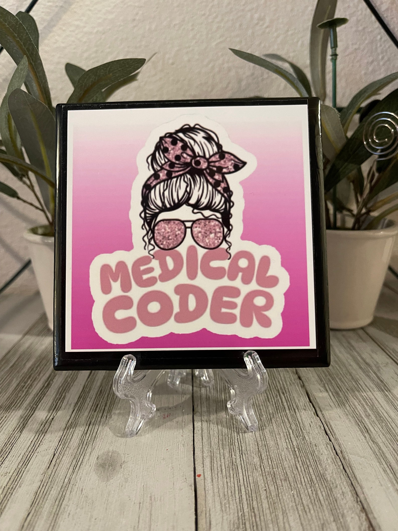 CODING LIFE Gifts Ceramic Tile With Stand - Etsy