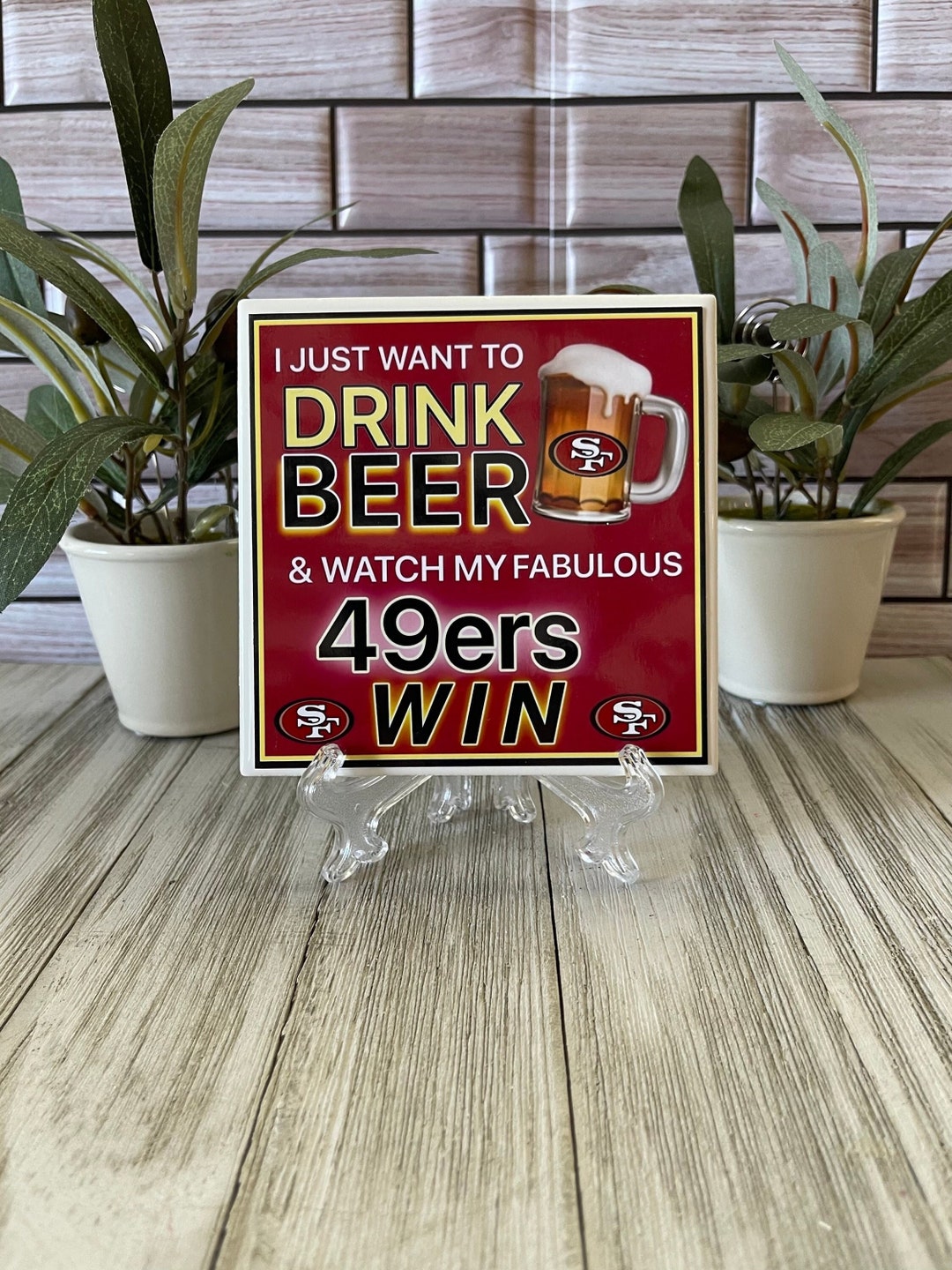 SAN FRANCISCO 49ers, Ceramic Tile With Stand, 49ers, Niners, Pro ...
