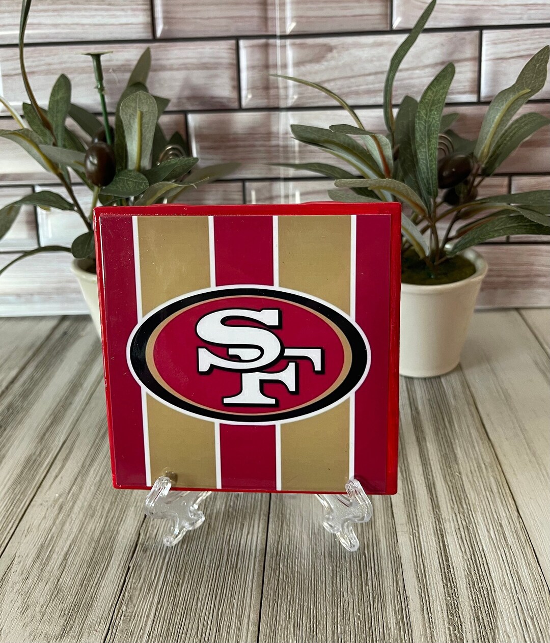 SAN FRANCISCO 49ers, Ceramic Tile W Stand, Niners, 49ers, San 49ers ...