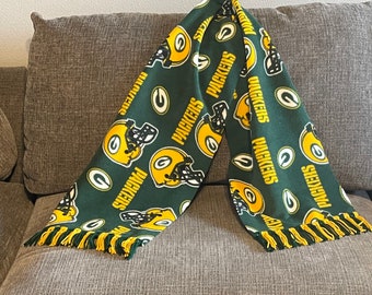 Green Bay Packers Plaid Fleece Scarf, Packers Scarf, Fleece Packer ...
