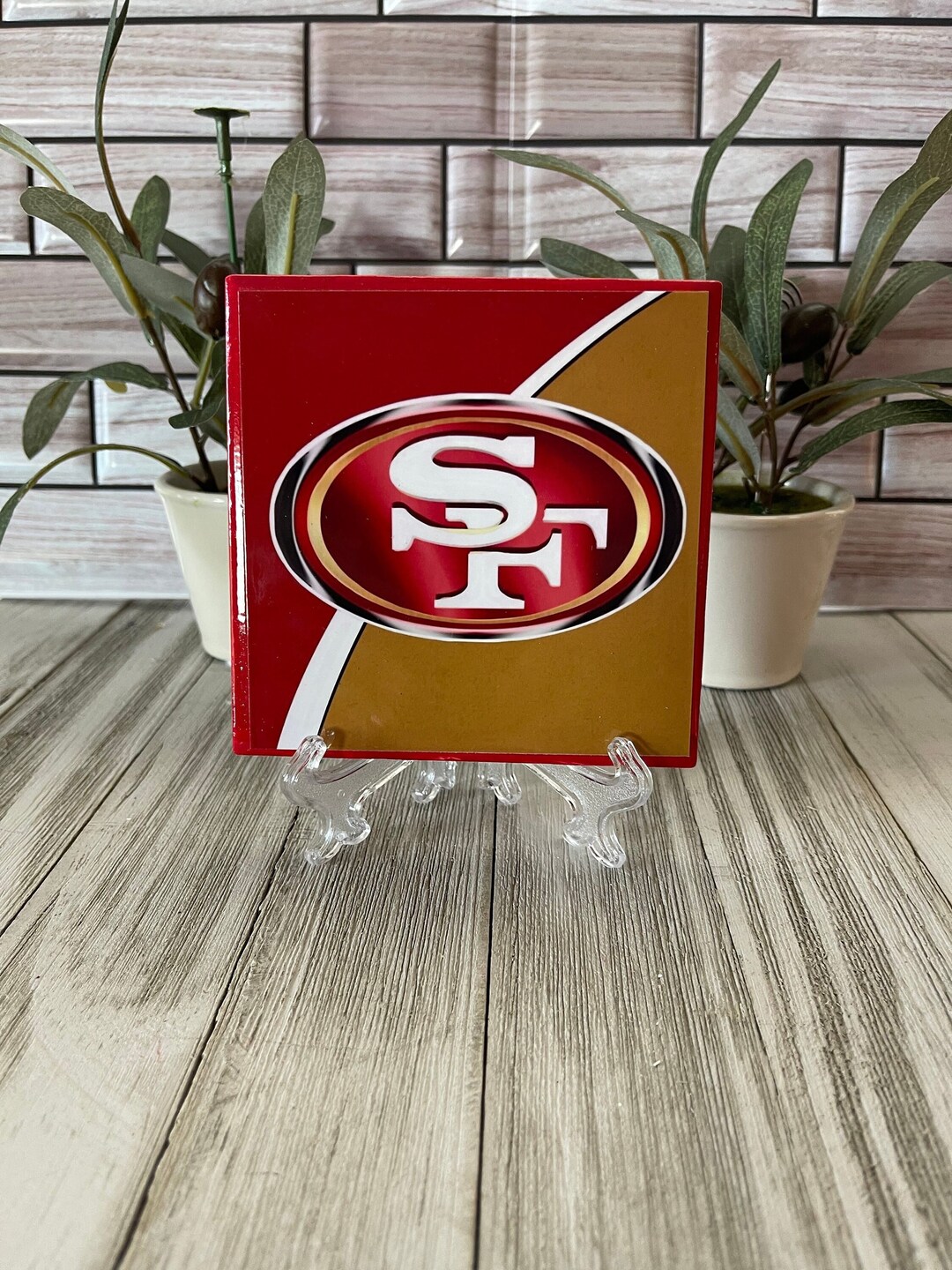NINERS YOUR Teamceramic Tile With Stand, San Francisco 49ers, 49ers ...