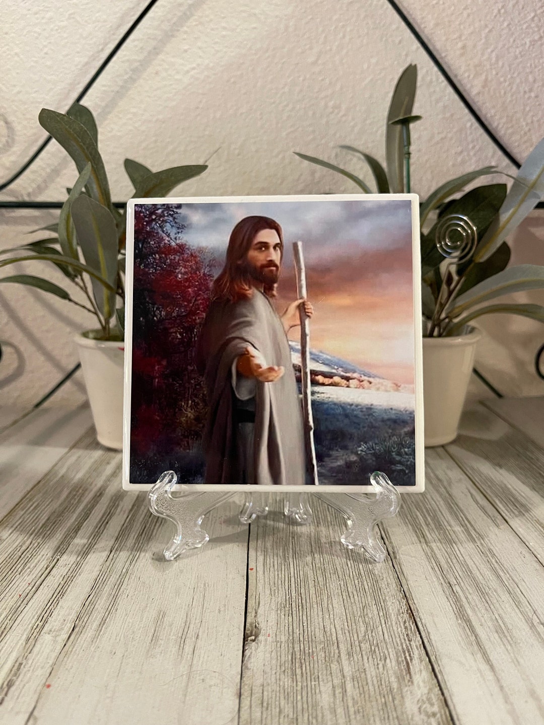 THE LORD JESUS 4.25 X 4.25 Ceramic Tile With Stand Included - Etsy