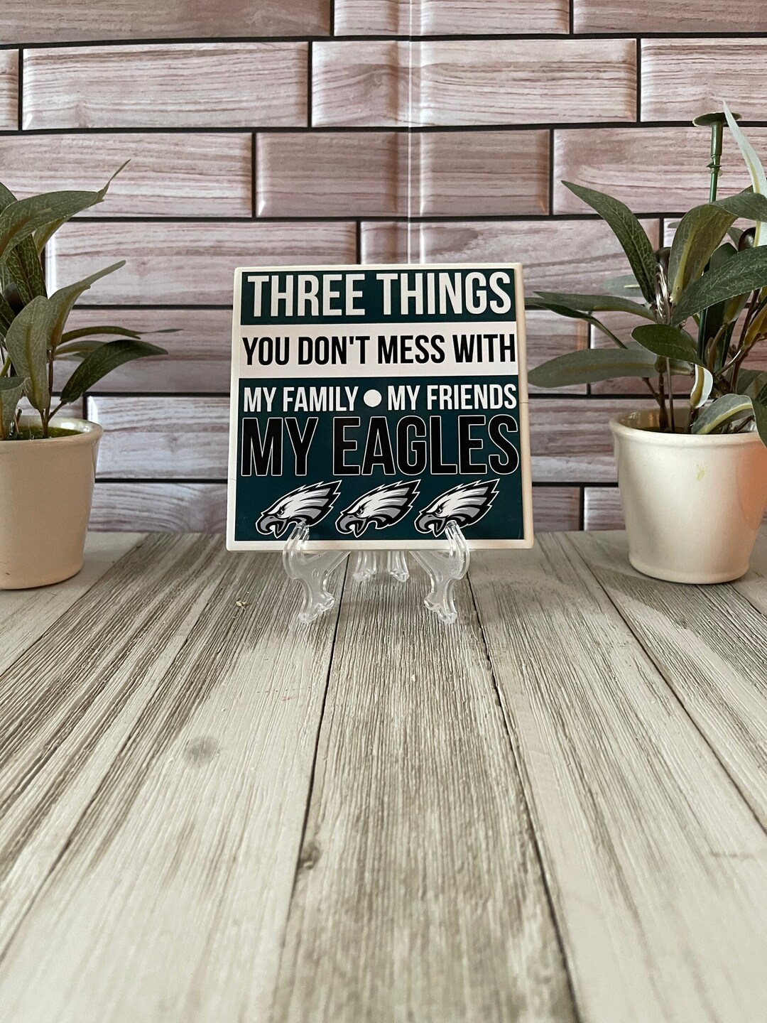 YOUR FAVORITE TEAM, Ceramic Tile W the Stand, Eagles, Philadelphia ...
