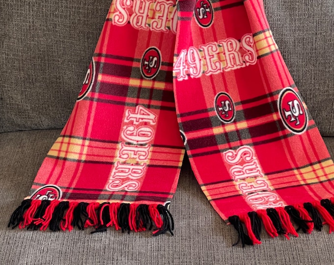 San Francisco 49ers Fleece Scarf - Etsy