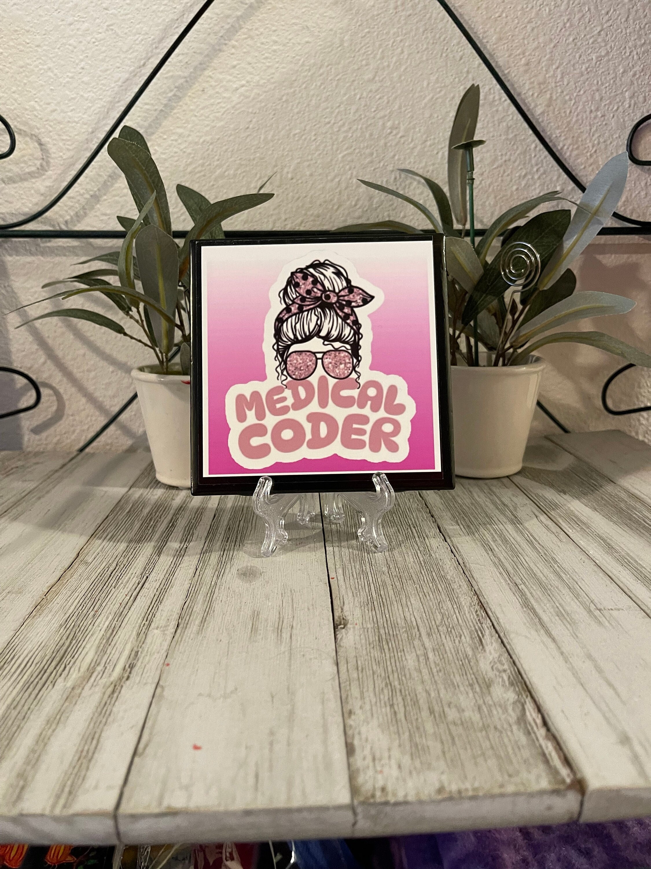 CODING LIFE Gifts Ceramic Tile With Stand - Etsy