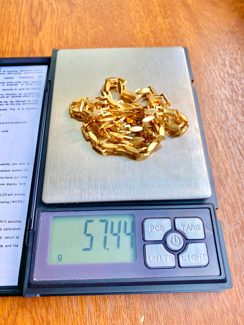 21k Gold Chain 57.44 Grams. Custom hand made Mens luxury solid | Etsy