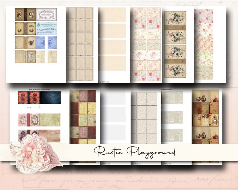 Printable Mini Book Bundle, Miniature Books, Mini Junk Journal, Shabby ...