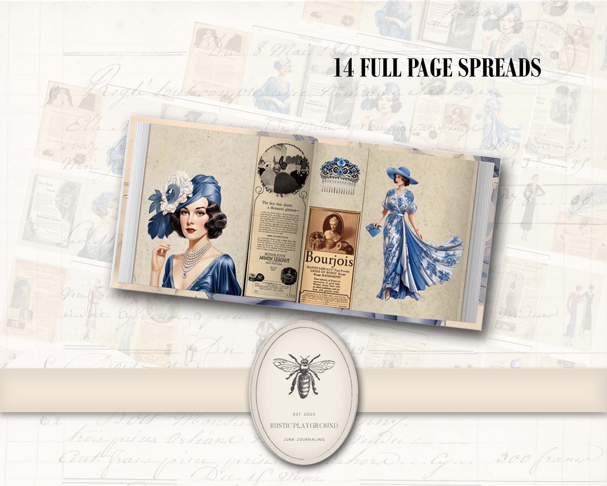 Miniature Vintage Fashion Magazines, Printable Mini Books, Printable ...