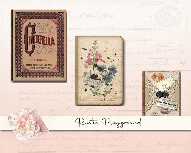 Printable Mini Book Bundle, Miniature Books, Mini Junk Journal, Shabby ...