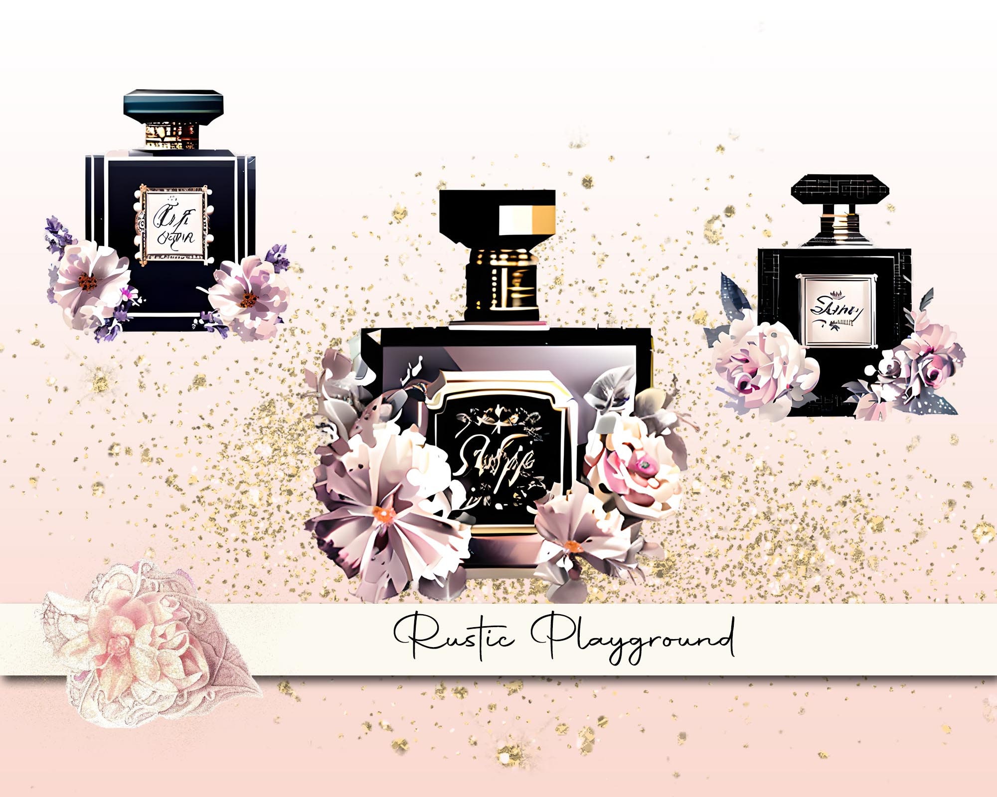 Printable Vintage French Perfume, Digital Bottle, Printable Antique ...