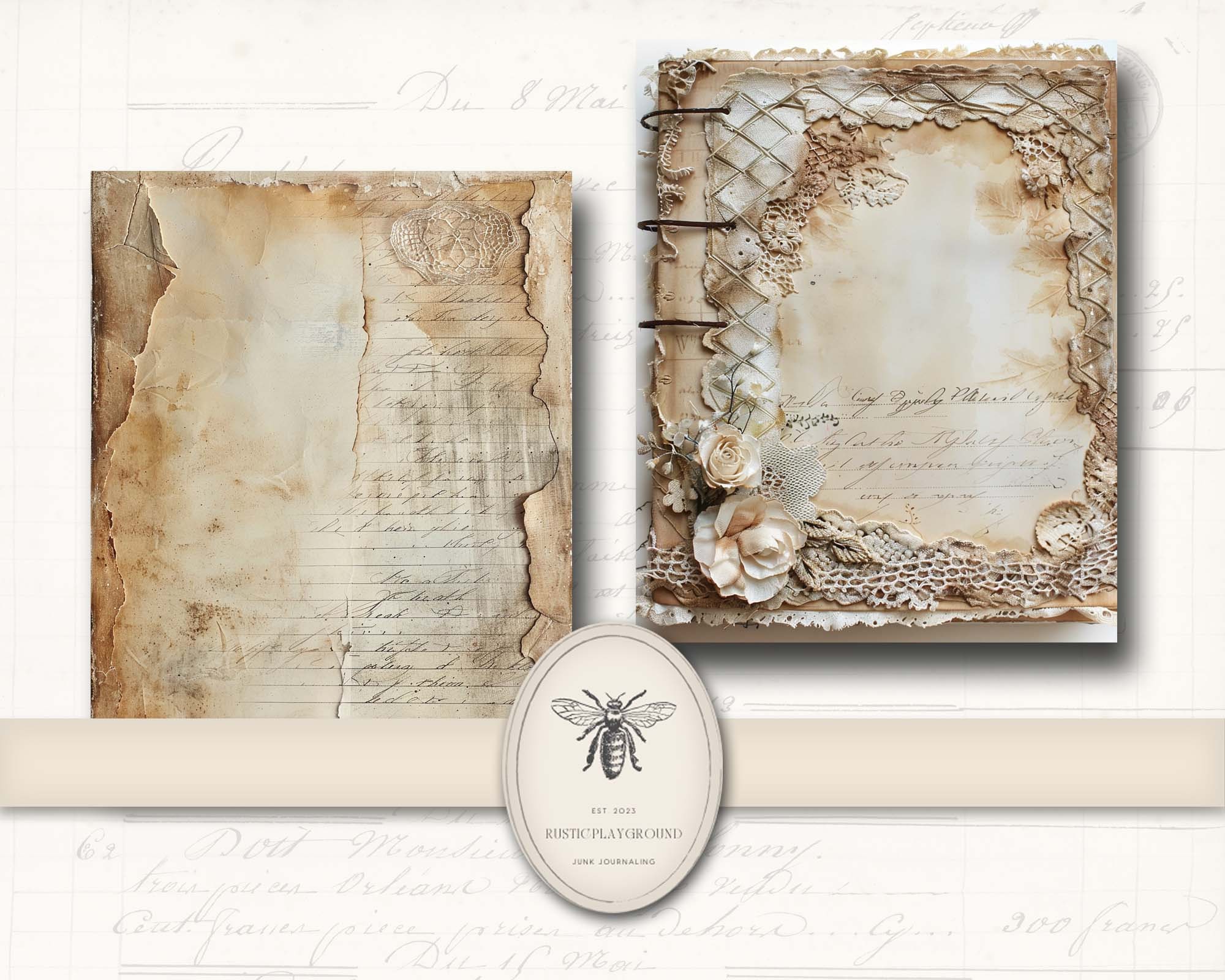 Vintage Collage Papers, Vintage Style Designs, Digital Art, Digital ...