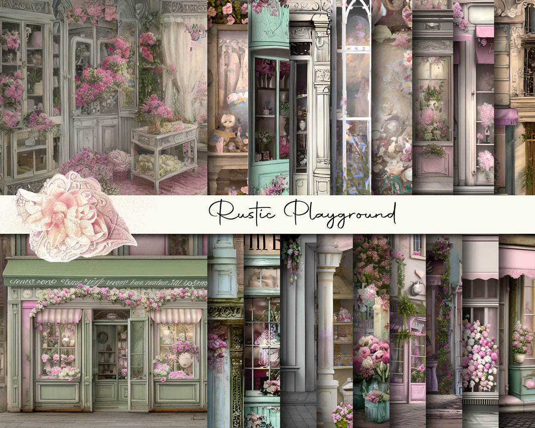 Decoupage Papers, Paper Mache, Floral Decoupage, 12x12 Digital Paper ...