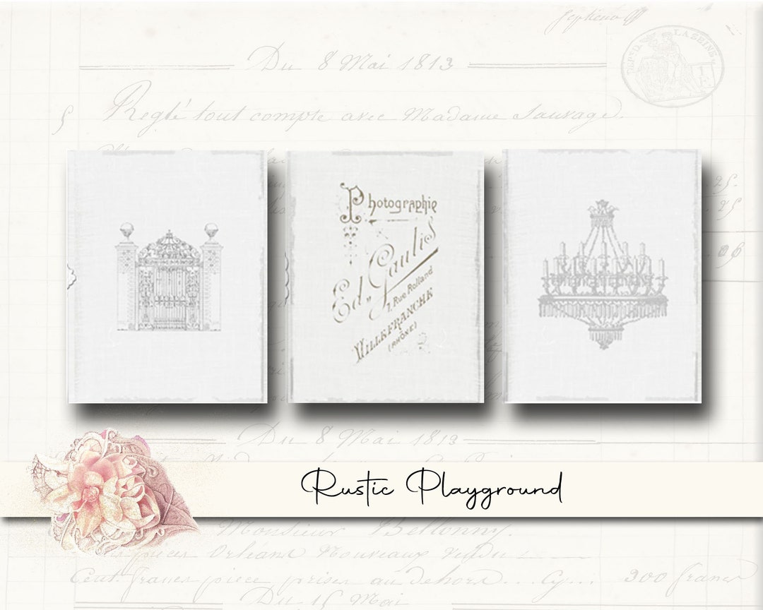 Printable Miniature Books, Shabby Chic Book Stack, Printable Decor ...