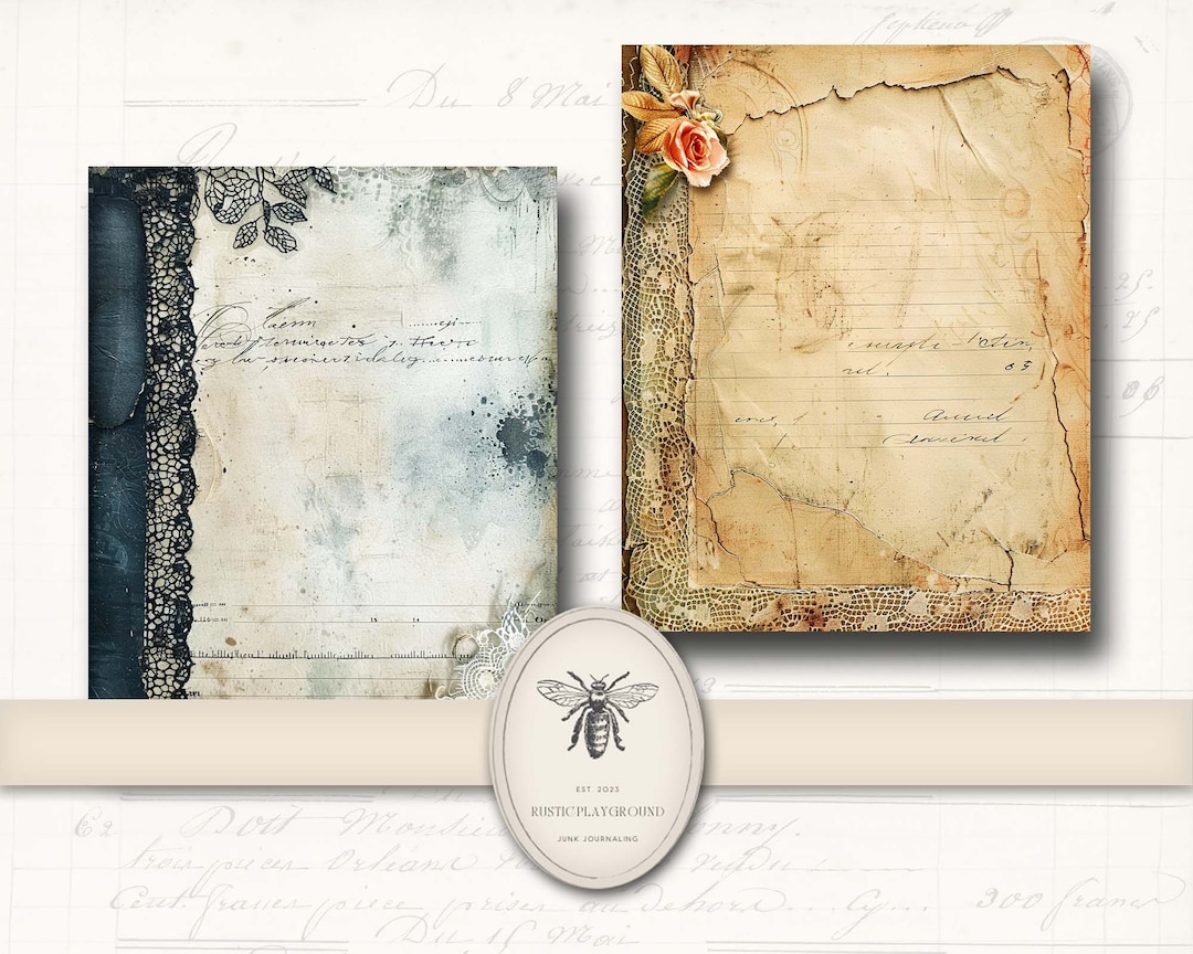 Vintage Collage Papers, Vintage Style Designs, Digital Art, Digital ...