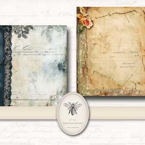 Vintage Collage Papers, Vintage Style Designs, Digital Art, Digital ...