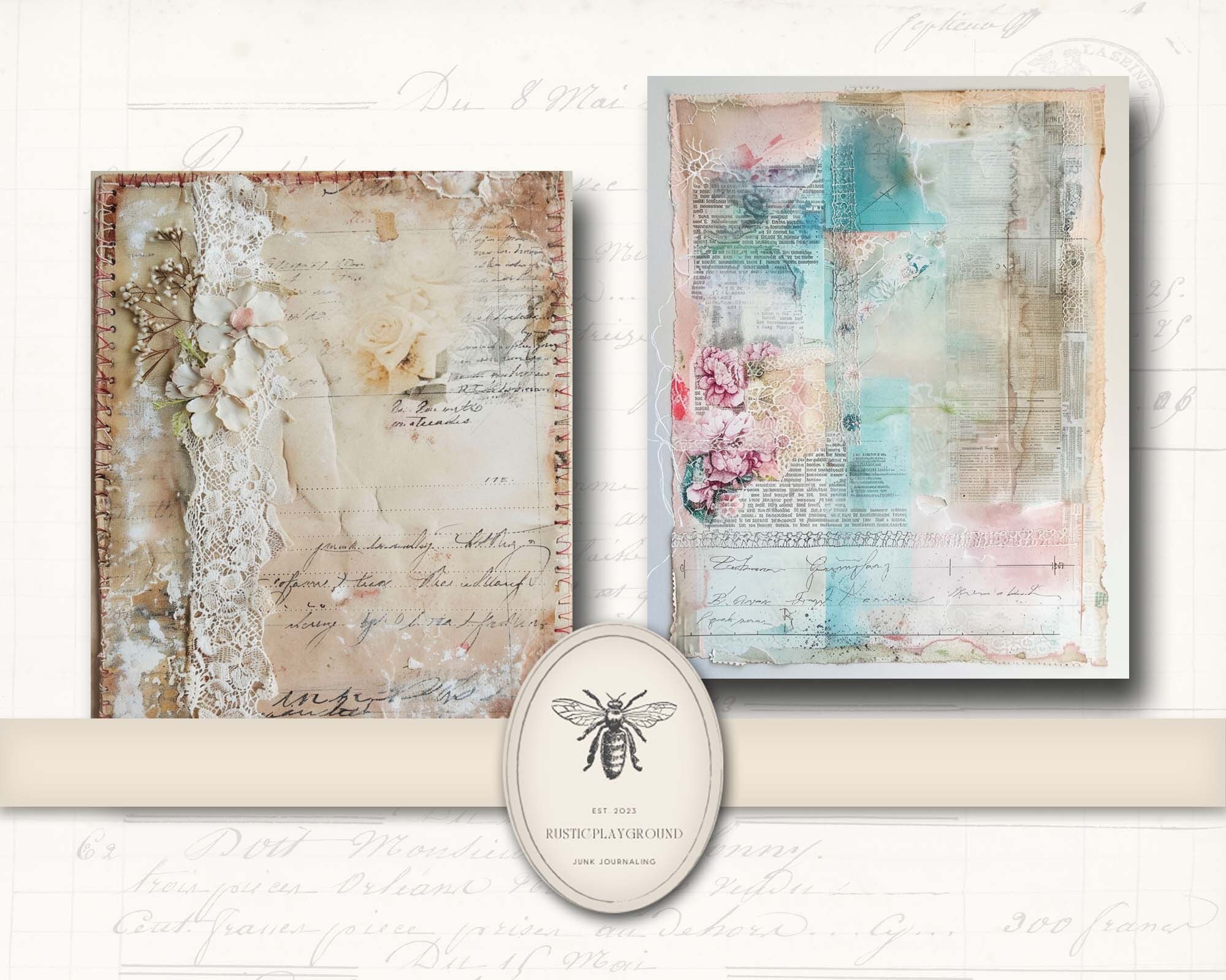 Vintage Collage Papers, Vintage Style Designs, Digital Art, Digital ...