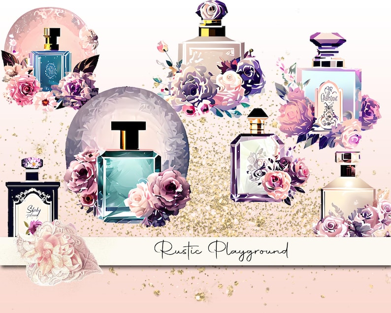 Printable Vintage French Perfume, Digital Bottle, Printable Antique ...