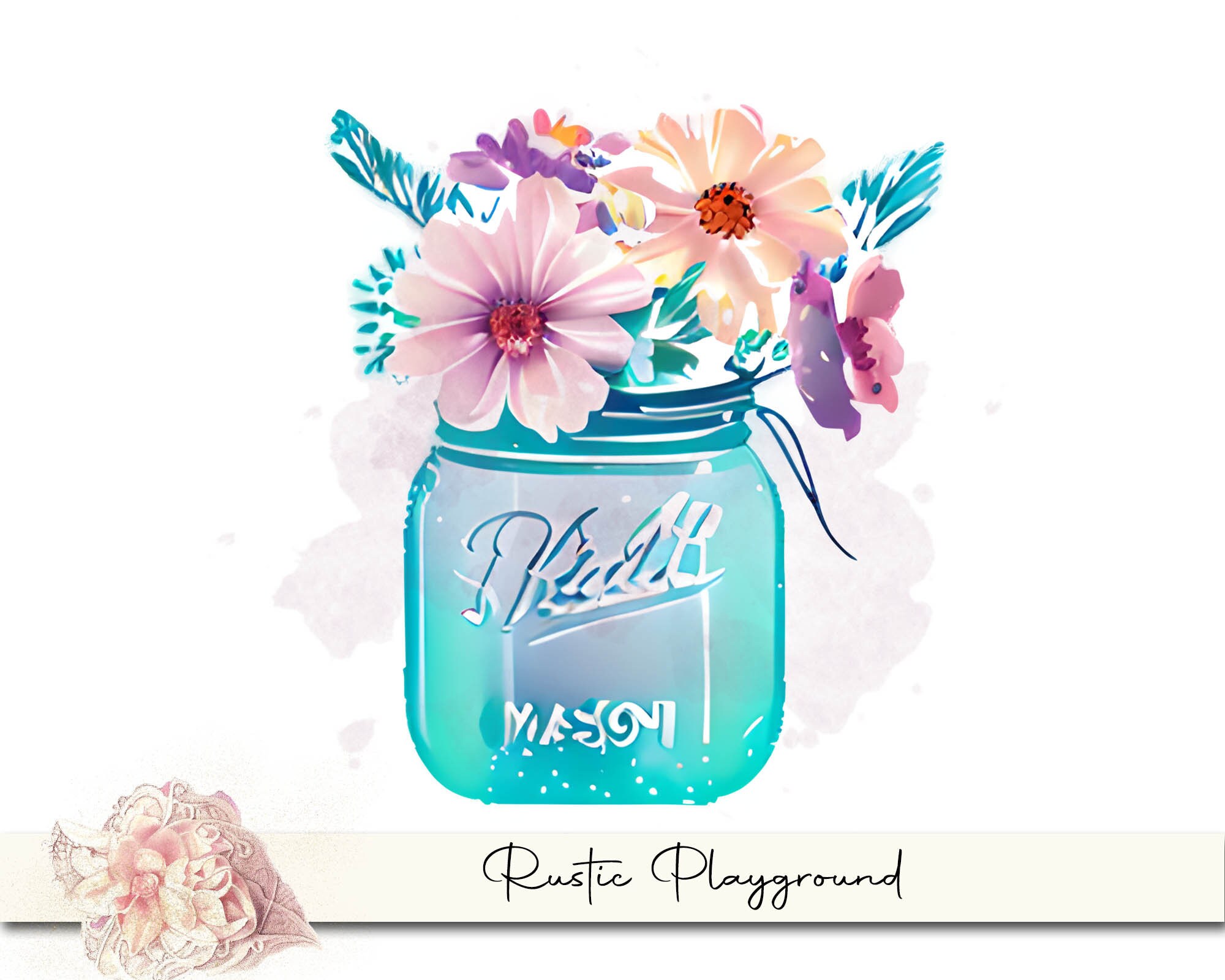 Watercolour Pastel Vintage Rose Clipart, Vintage PNG Digital Image ...