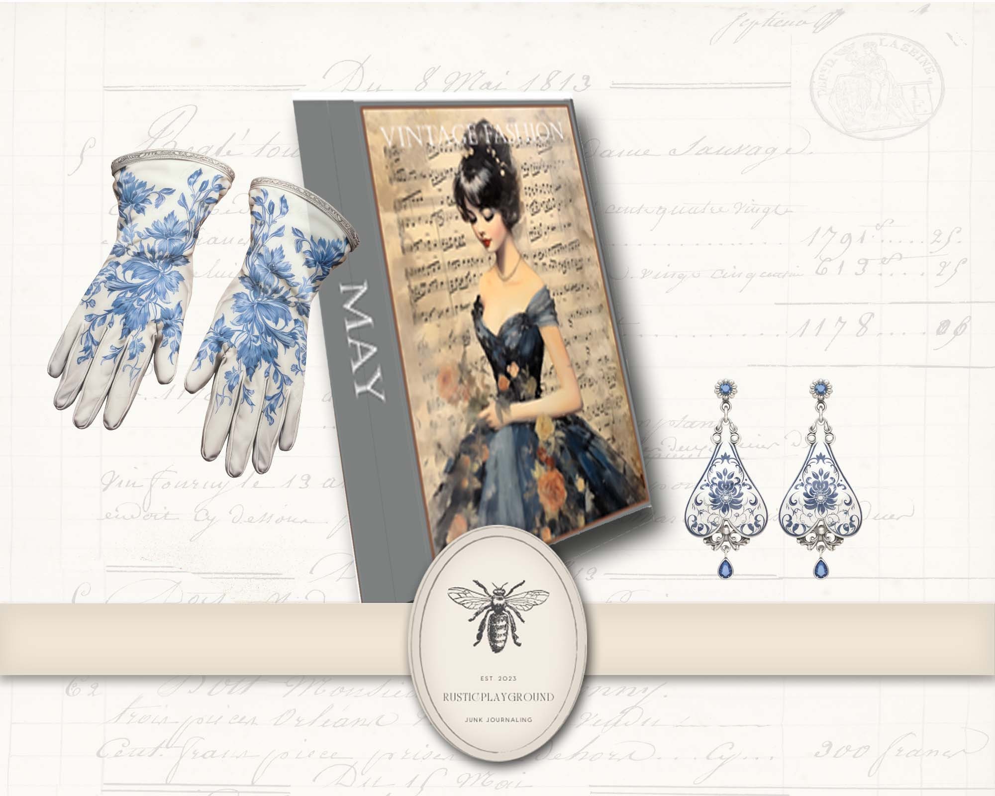 Miniature Vintage Fashion Magazines, Printable Mini Books, Printable ...