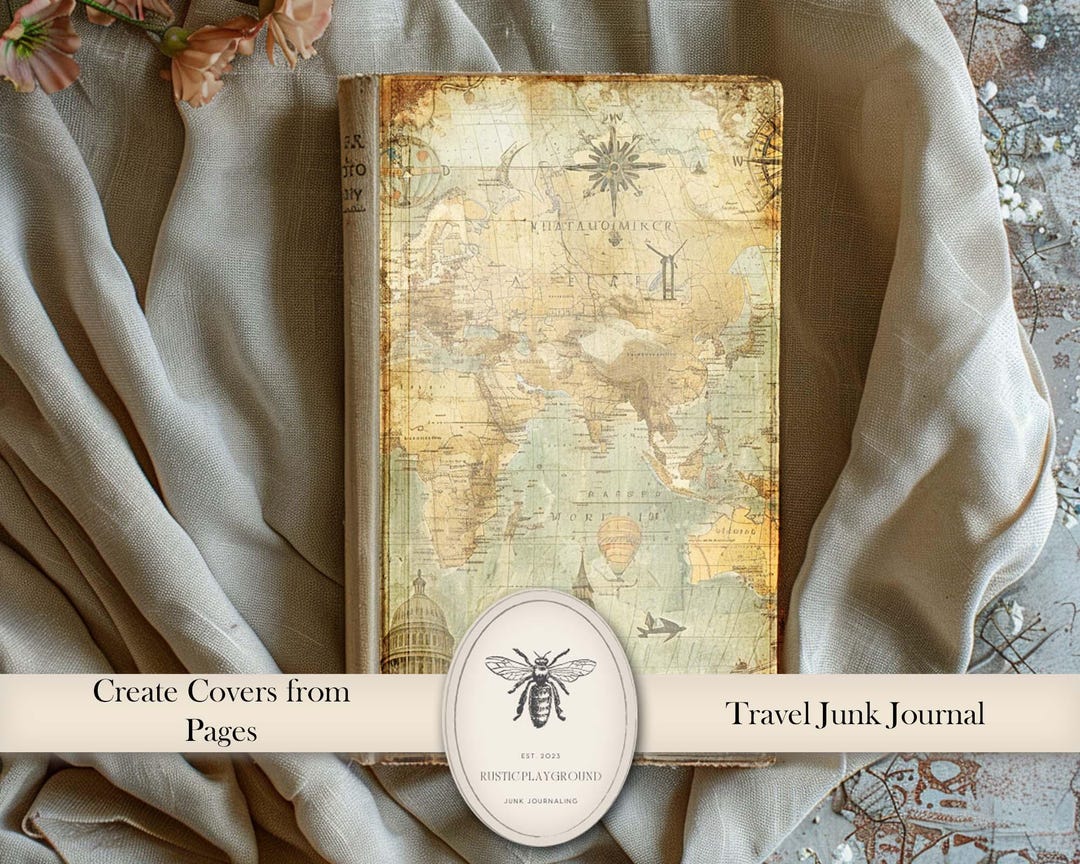 Traveler Printable Junk Journal Kit, Vintage Explorer Digital Kit ...