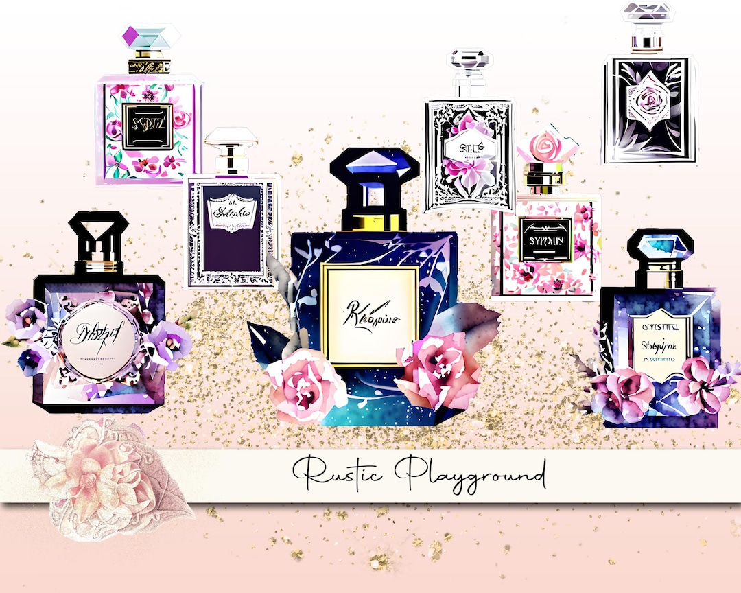 Printable Vintage French Perfume, Digital Bottle, Printable Antique ...