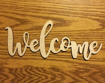 Welcome Wood Sign | Etsy