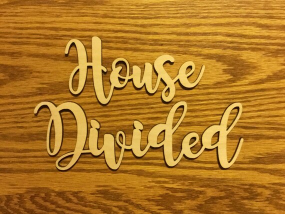 House Divided Sign Craft Cutout Wall Hanger Door Hanger | Etsy